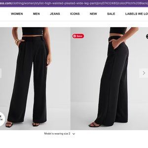 Express | Pants & Jumpsuits | Black Express Super High Waist Trousers S ...